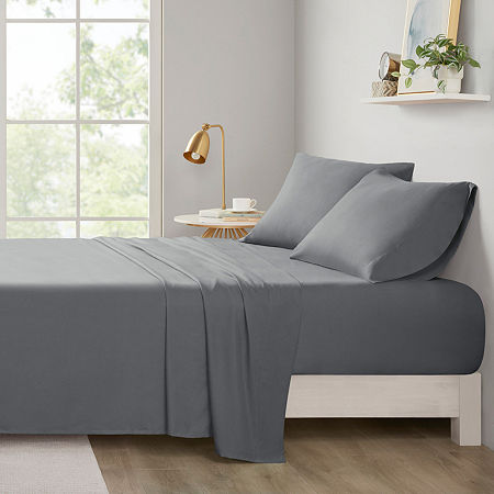 Intelligent Design Microfiber 4-Pc. Sheet Set  Full - Charcoal