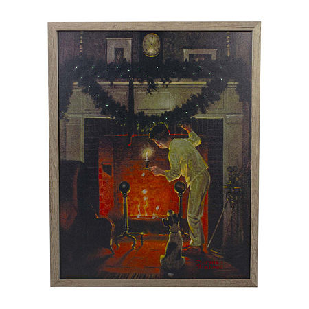 Click here for Northlight 19in Prelit Norman Rockwell Canvas Art... prices