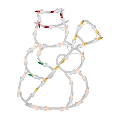 Northlight Lighted Snowman Christmas Window Decor, Color: White - JCPenney