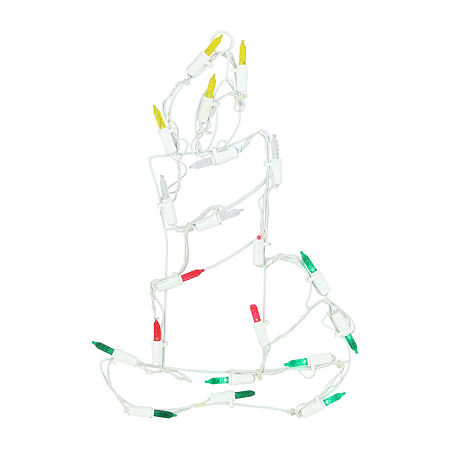Northlight Led Candle Christmas Window Decor  One Size  White