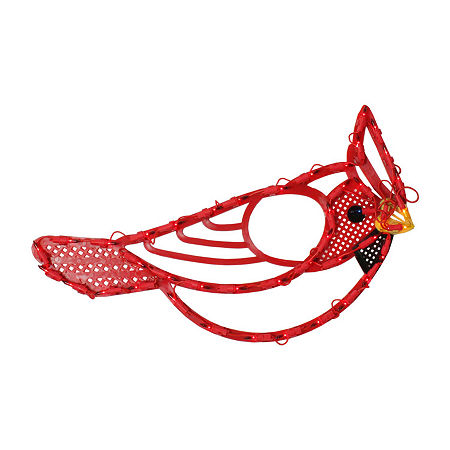 Northlight 12.5in Bird Christmas Window Decor  One Size  Red
