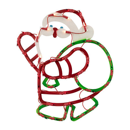 Click here for Northlight Lighted Santa Claus Christmas Window De... prices