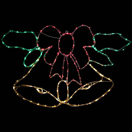 Click here for Northlight Prelit Bell And Bow Christmas Window De... prices