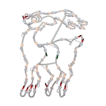 Click here for Northlight 18in Prelit Reindeer Christmas Window D... prices