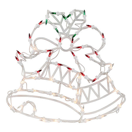 Click here for Northlight Prelit Bells With Bow Christmas Window... prices