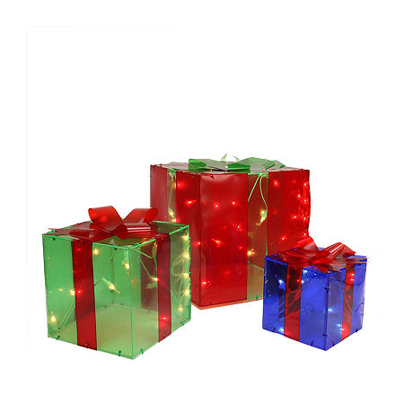 Click here for Northlight Lighted Gift Box Patio Christmas Yard A... prices