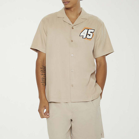 Click here for Forever 21 Mens Short Sleeve Logo Button-Down Shir... prices