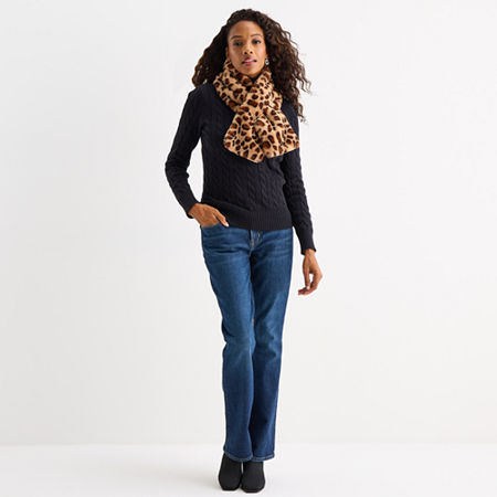 Click here for Mixit Faux Fur Muffler Wrap Scarf  One Size  Brown prices