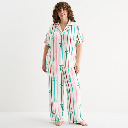 Click here for Sleep Chic Womens Short Sleeve 2-pc. Plus Pajama S... prices