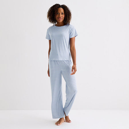 Click here for Jaclyn Womens Round Neck Short Sleeve 2-pc. Pajama... prices