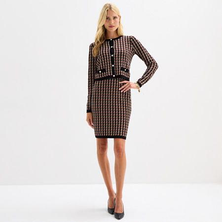 Click here for Melonie T Womens Long Sleeve Jacket Sweater Dress... prices