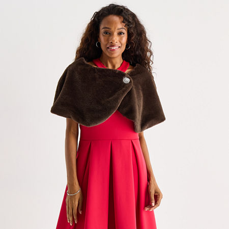 Click here for Danny & Nicole Womens Faux Fur Shrug  X-large  Bro... prices