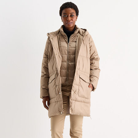 Click here for Gallery Womens Hooded Heavyweight Puffer Jacket  X... prices