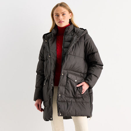 Click here for Gallery Womens Hooded Heavyweight Puffer Jacket  X... prices