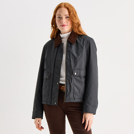Click here for St. Johns Bay Womens Midweight Anorak  Medium  Bla... prices