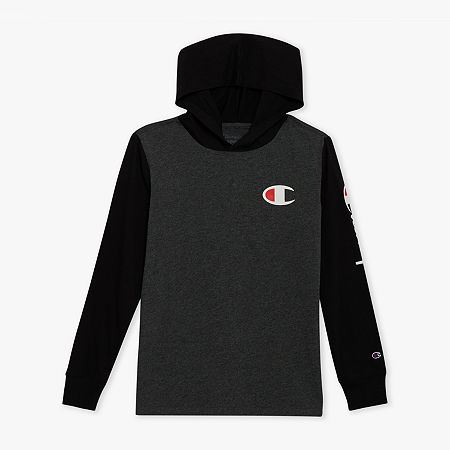 Click here for Champion Big Kid Boys Hooded Long Sleeve Regular F... prices