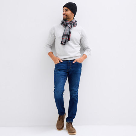 Click here for St. Johns Bay Beanie And Plaid Oblong Scarf  One S... prices