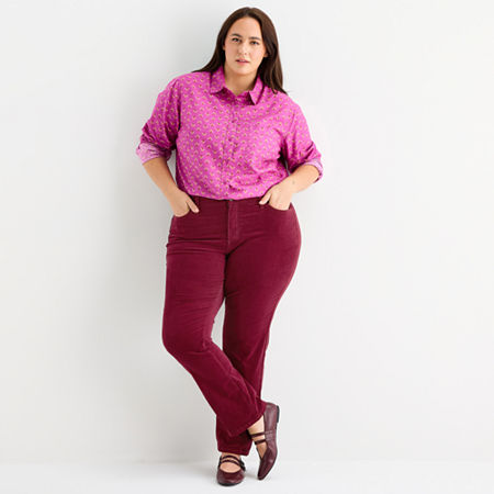 Click here for St. Johns Bay Womens Mid Rise Wide Leg Corduroy Pa... prices