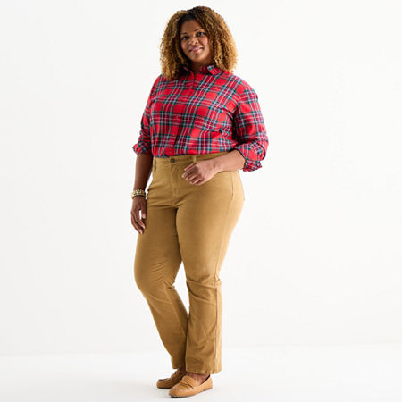 Click here for St. Johns Bay Womens Mid Rise Wide Leg Corduroy Pa... prices