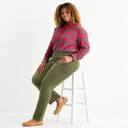 Click here for St. Johns Bay Womens Mid Rise Wide Leg Corduroy Pa... prices