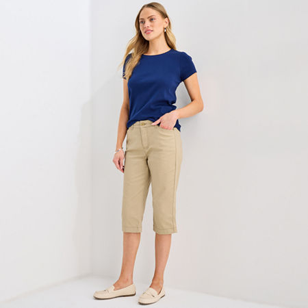 Click here for St. Johns Bay Womens Mid Rise Capri Pant  16  Brow... prices