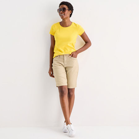 Click here for St. Johns Bay Womens 19 Mid Rise Bermuda Short  8... prices