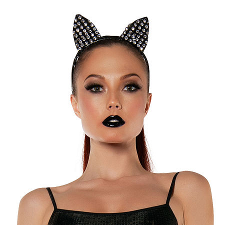 Click here for Womens Sparkle Kitty Ears Costume  One Size  Black prices