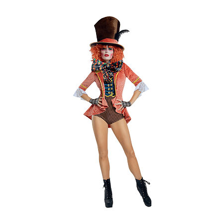 Click here for Womens Adventurous Hatter Costume  Medium  Red prices