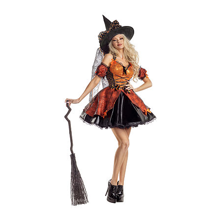 Click here for Womens Sweet Candy Corn Witch Costume  Medium  Ora... prices