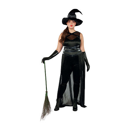 Click here for Womens Plus Raven Witch Costume  1x  Black prices