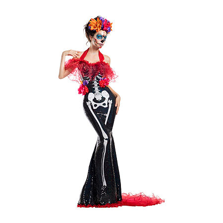 Click here for Womens Glamour Muerta Costume  X-large  Black prices