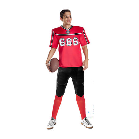 Click here for Mens Hellbent Football Player Costume  Large  Red prices