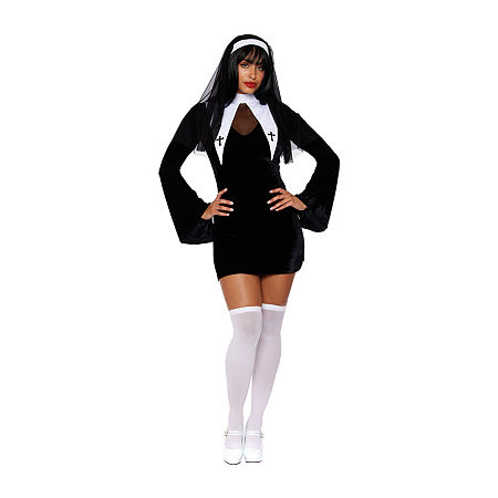 Click here for Womens Nun Of Your Business Costume  Medium  Black prices