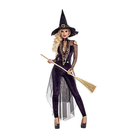 Click here for Womens Midnight Violet Witch Costume  X-large  Bla... prices