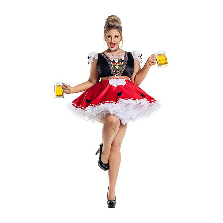 Click here for Womens Plus Sweetheart Beer Maiden Costume  1x  Bl... prices