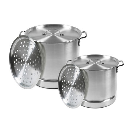 Click here for IMUSA 2-pc. Aluminum Steamer Set with Lids  One Si... prices