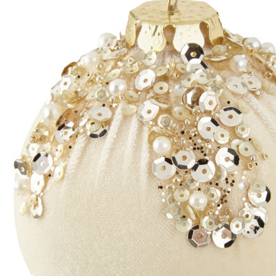 North Pole Trading Co. Velvet And Glitter Ball 3-pc. Christmas Ornament