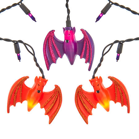 Click here for Kurt Adler 25 Purple Orange Bat Indoor Outdoor Ici... prices