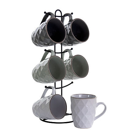 Click here for Elama Diamond Waves 6-pc. Stoneware Mug Set  One S... prices