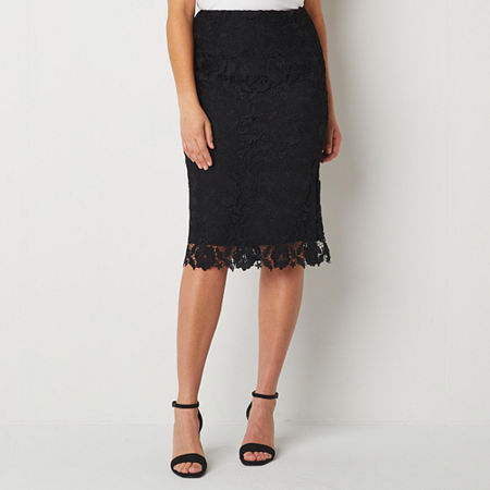 Click here for Ryegrass Womens Mid Rise Midi Pencil Skirt  4  Bla... prices