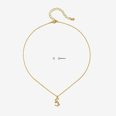 Click here for Bijoux Bar Delicates Floral Initial Womens Glass S... prices