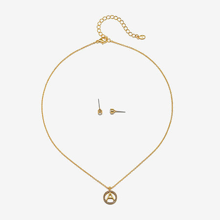 Click here for Bijoux Bar Delicates Gold Tone Pave Initial Womens... prices