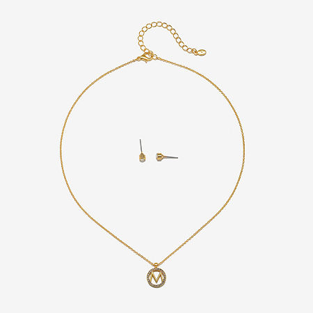 Click here for Bijoux Bar Delicates Gold Tone Pave Initial Womens... prices