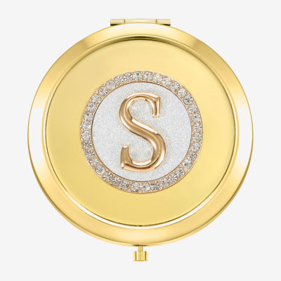 Monet Jewelry Initial Gold Tone Round Compact Mirror - JCPenney