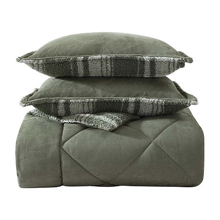 Eddie Bauer 3pc. Big Lake Plaid Reversible Comforter & Sham Set
