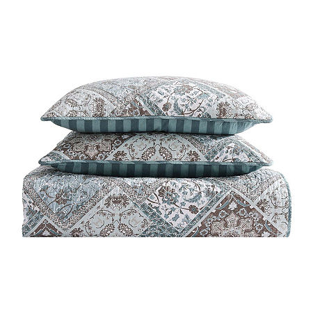 Click here for Stone Cottage-Arell Quilt-Sham Set - Soft teal prices