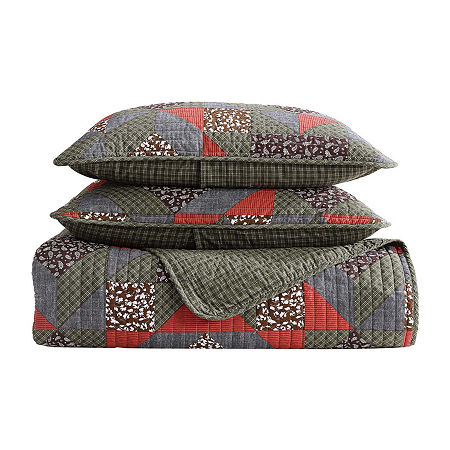 Click here for Eddie Bauer Block Patchwork Quilt Set  One Size  G... prices
