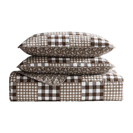 Click here for Eddie Bauer Gingham Patchwork Quilt Set  One Size... prices