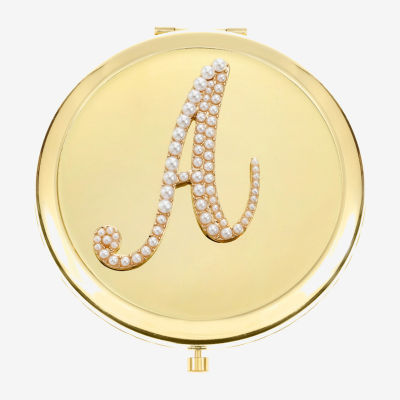Monet Jewelry Initial Gold Tone Round Compact Mirror - JCPenney