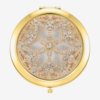 Monet Jewelry Gold Tone Snowflake Gold Tone Snowflake Compact Mirror ...